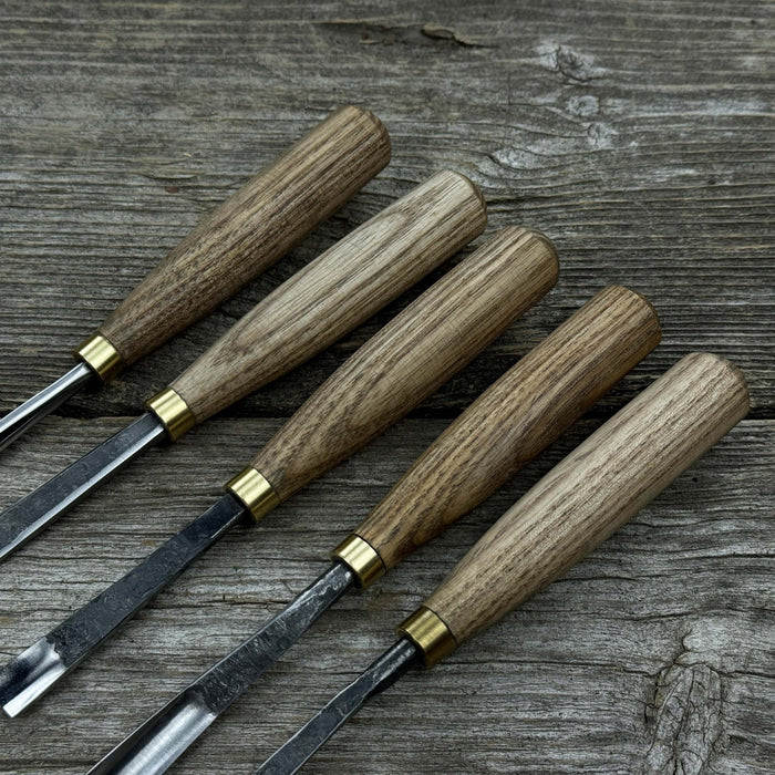 10-Piece Wood Carving Chisel & Gouge Set - Sharky Forged Steel Tools