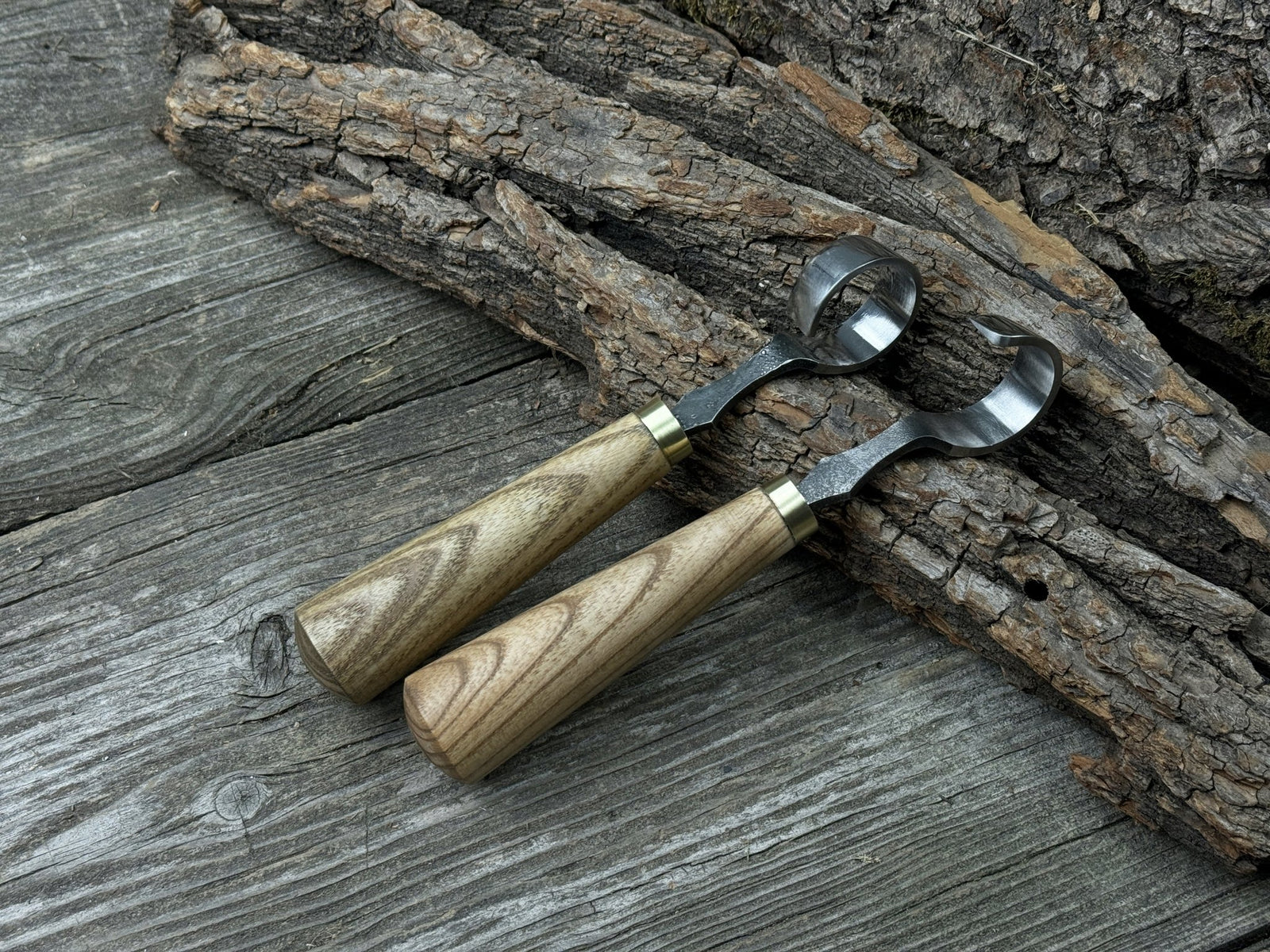 2-Piece Spoon Carving Knife Set - Sharky Forged Steel Tools