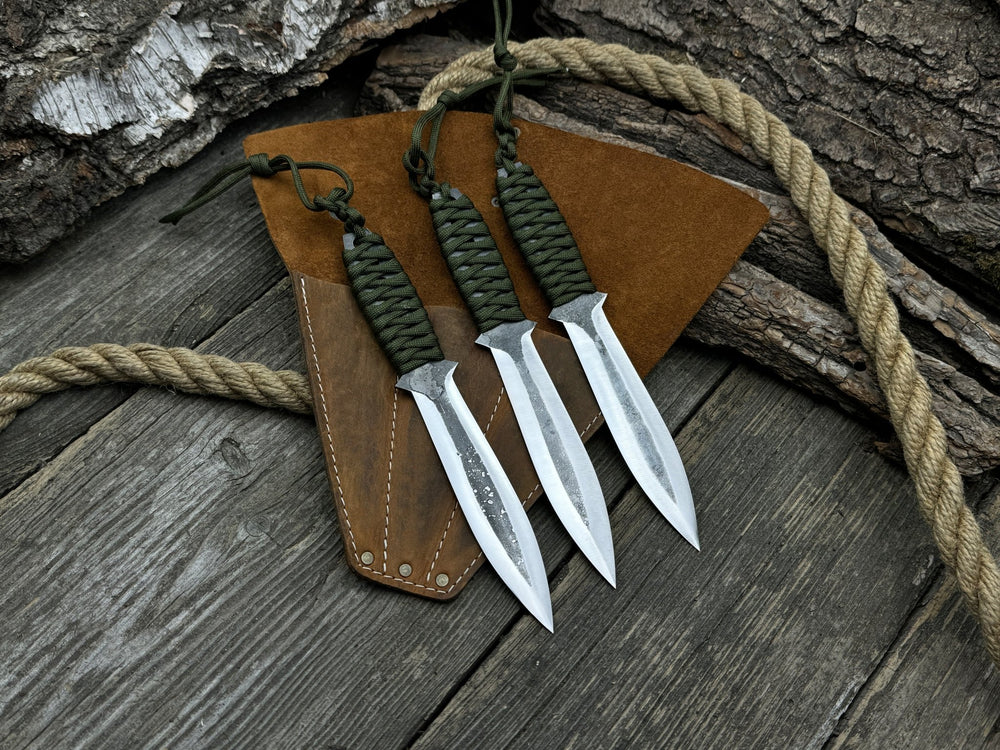 3-Piece Hand-Forged Throwing Knife Set, 22 cm (8.6 inches) - Sharky ...