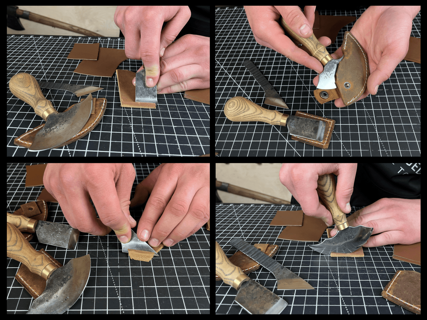 3-Piece Leatherworking Tool Set - Sharky Forged Steel Tools