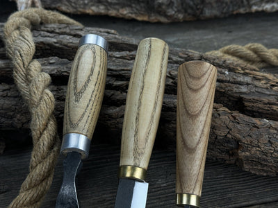 3-Piece Spoon Carving Tool Set - Sharky Forged Steel Tools