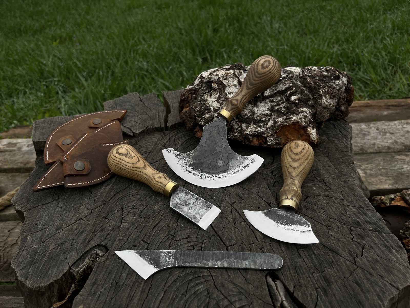 4-Piece Leatherworking Tool Set - Sharky Forged Steel Tools