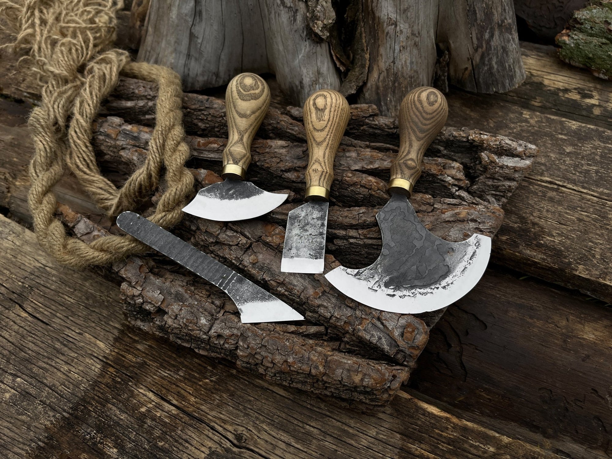 4-Piece Leatherworking Tool Set - Sharky Forged Steel Tools