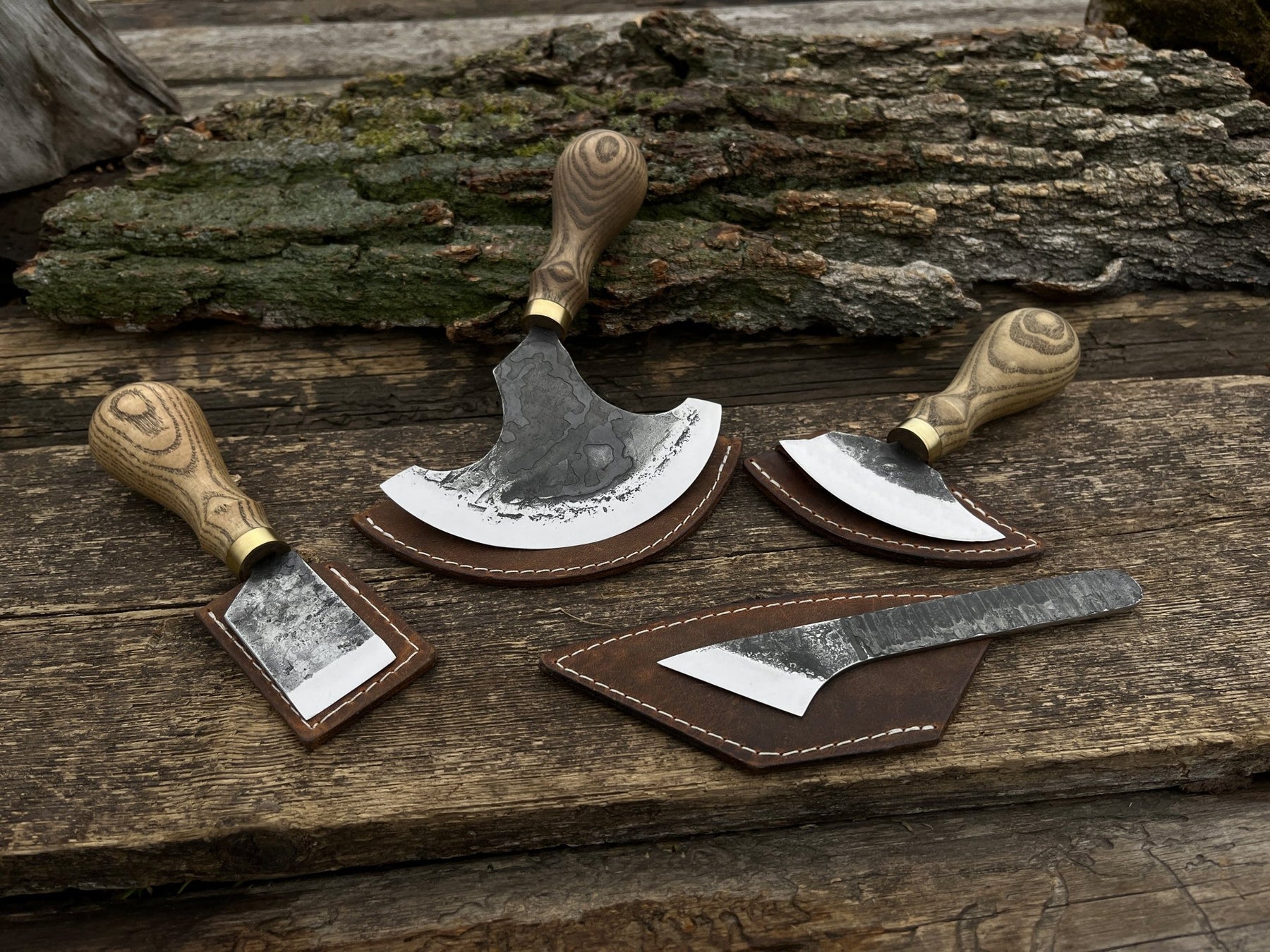 4-Piece Leatherworking Tool Set - Sharky Forged Steel Tools