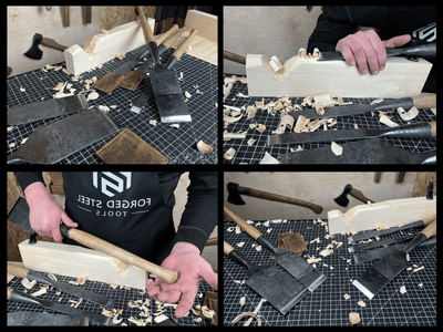 7-Piece Long Timber Framing Chisel Set - Sharky Forged Steel Tools