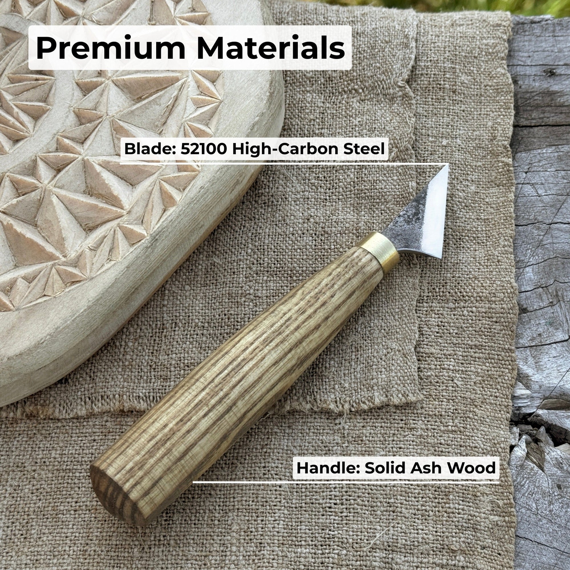 Chip Carving Knife, 3.5 cm (1.4 inches) - Sharky Forged Steel Tools