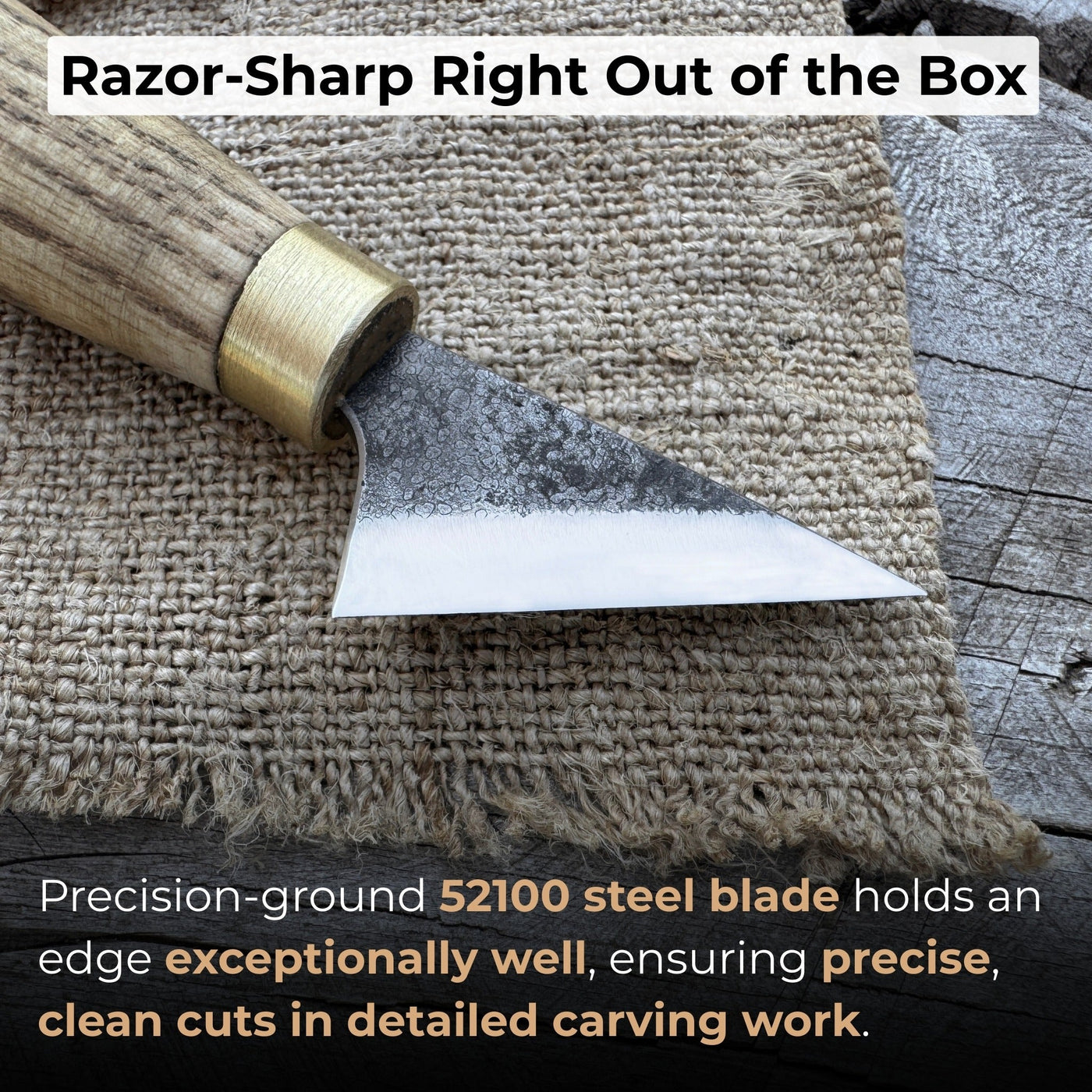 Chip Carving Knife, 3.5 cm (1.4 inches) - Sharky Forged Steel Tools
