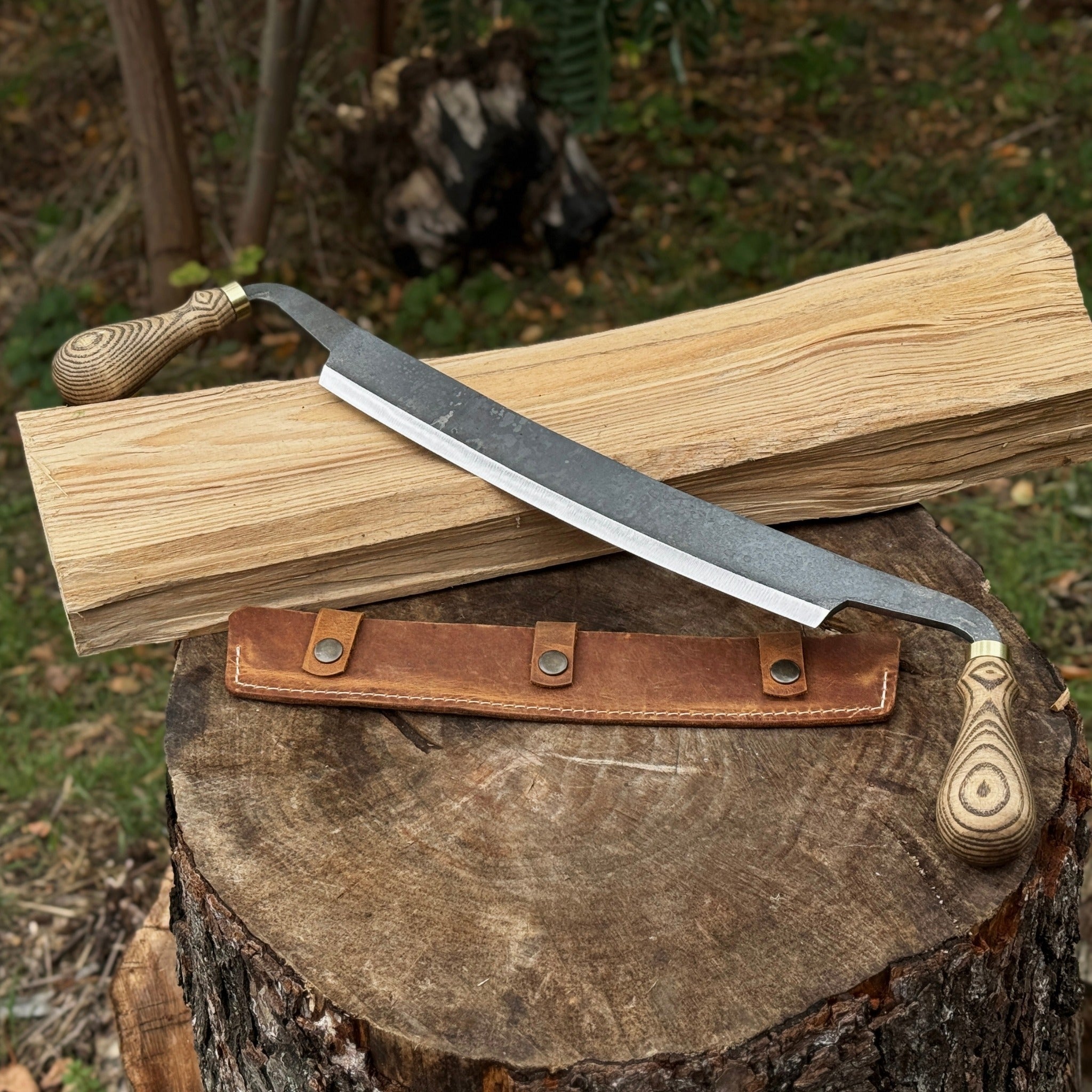 Curved Draw Knife (Push/Pull Shave), 25.5 cm (10 inch) Cutting Edge ...
