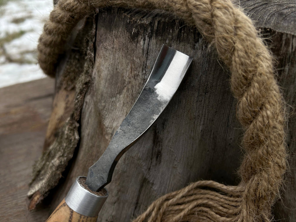 Hand-Forged Long Bent (Curved) Gouge, 10 - 45 mm (0.4 - 1.8 inches ...