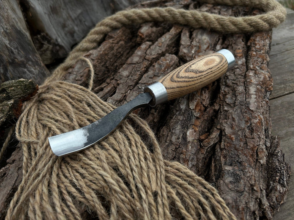 Hand-Forged Long Bent (Curved) Gouge, 10 - 45 mm (0.4 - 1.8 inches ...