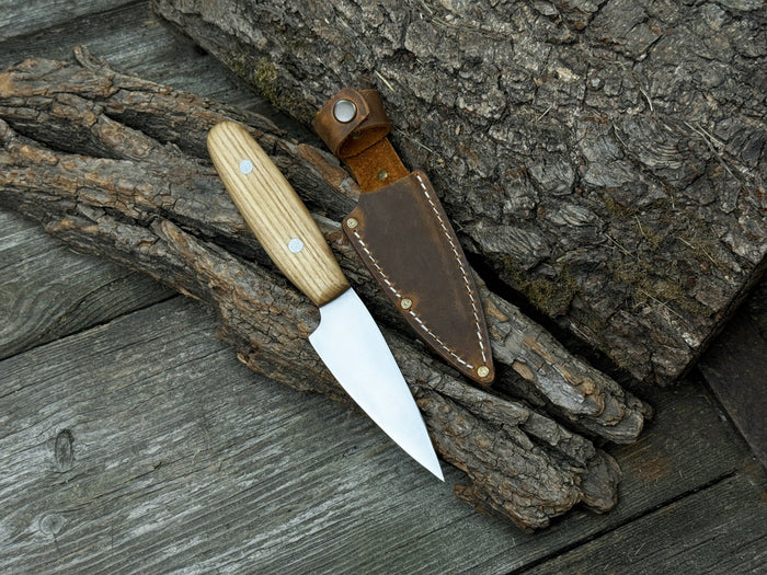 Hand-Forged Bushcraft Knife, 10 cm (3.94 inches) - Sharky Forged Steel ...