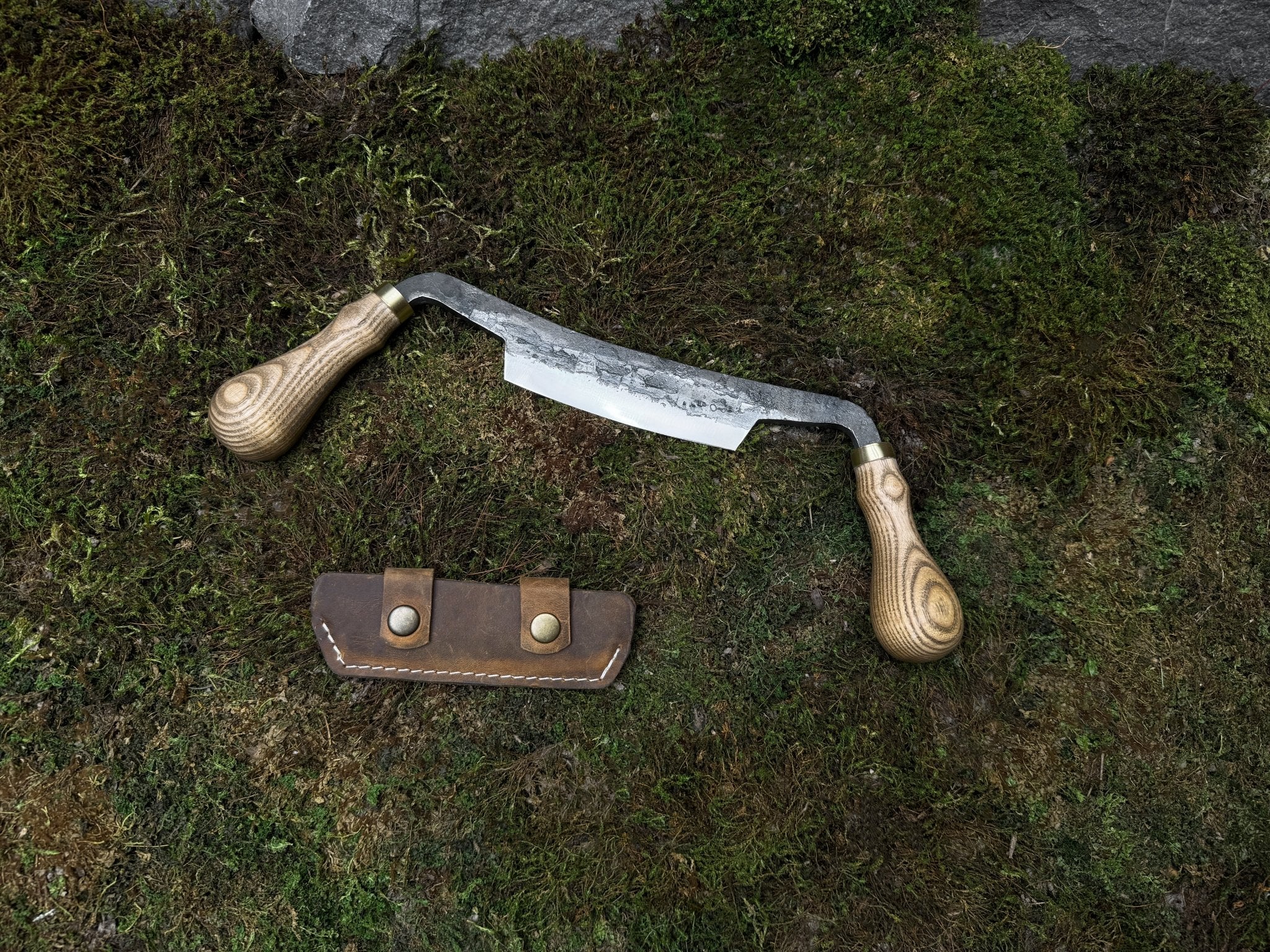 Hand-Forged Curved Draw Knife (Push/Pull Shave), 10.5 cm (4.1 inch ...