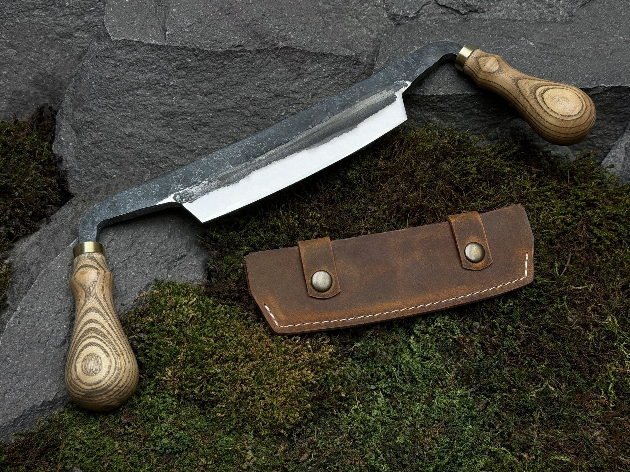 Hand-Forged Curved Draw Knife (Push/Pull Shave), 14.5 cm (5.7 inch ...