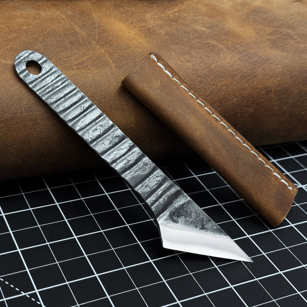 Hand-Forged Kiridashi Knife - Razor-Sharp Carbon Steel Blade with ...
