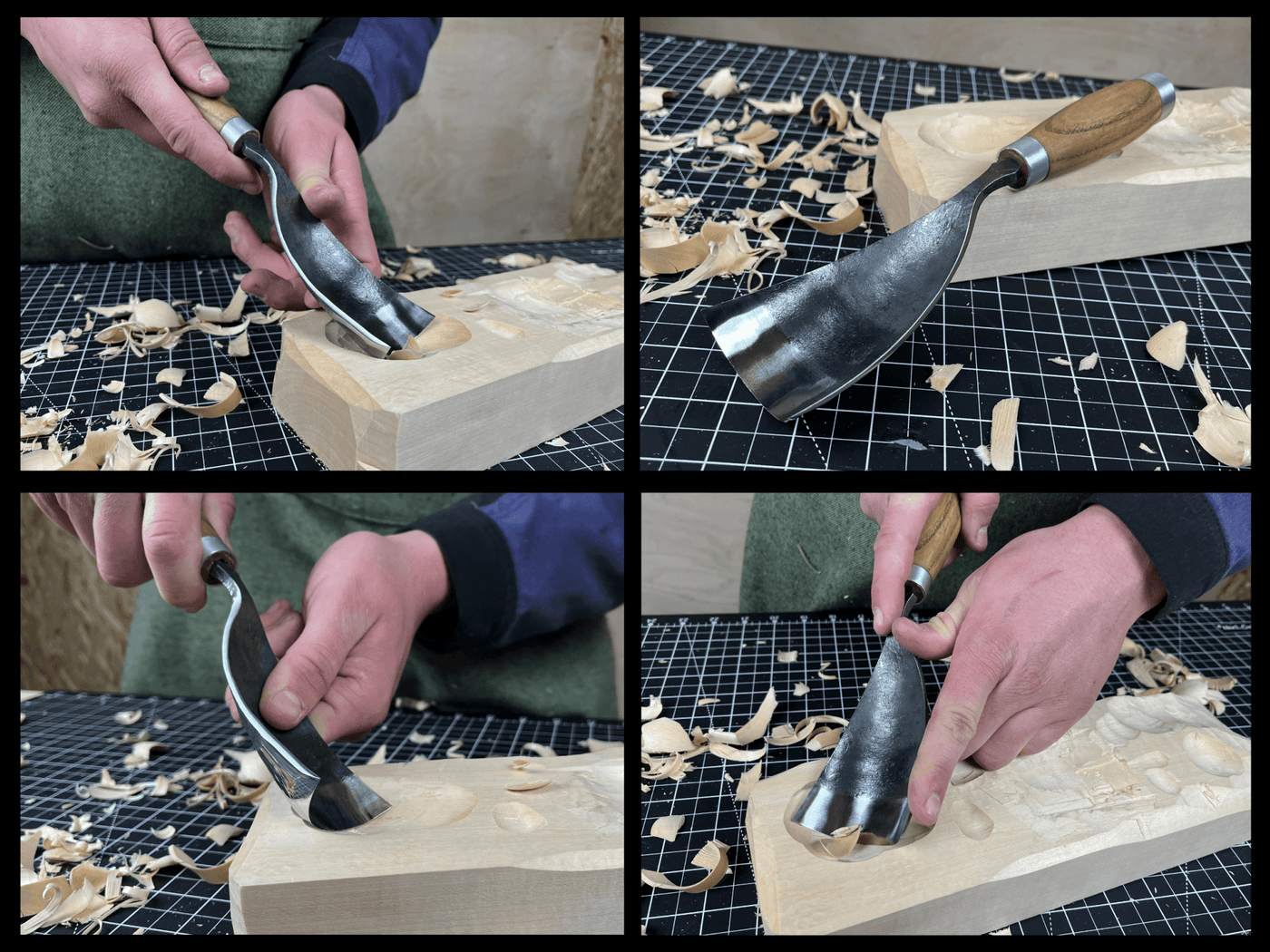 Curved Bowl Gouge, 10 - 45 mm (0.4 - 1.8 inches) - Sharky Forged Steel ...