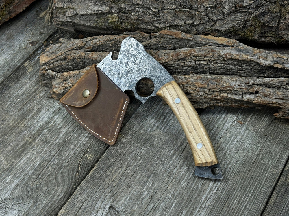 Hand-Forged Small Camping Axe with Curved Handle, 0.52 kg (1.15 Ibs ...