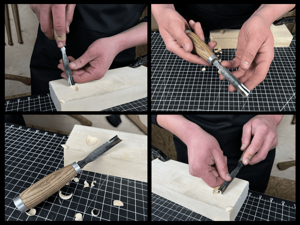 Hand-Forged Straight Gouge (Rounded Chisel), 10 - 45 mm (0.4 - 1.8 ...