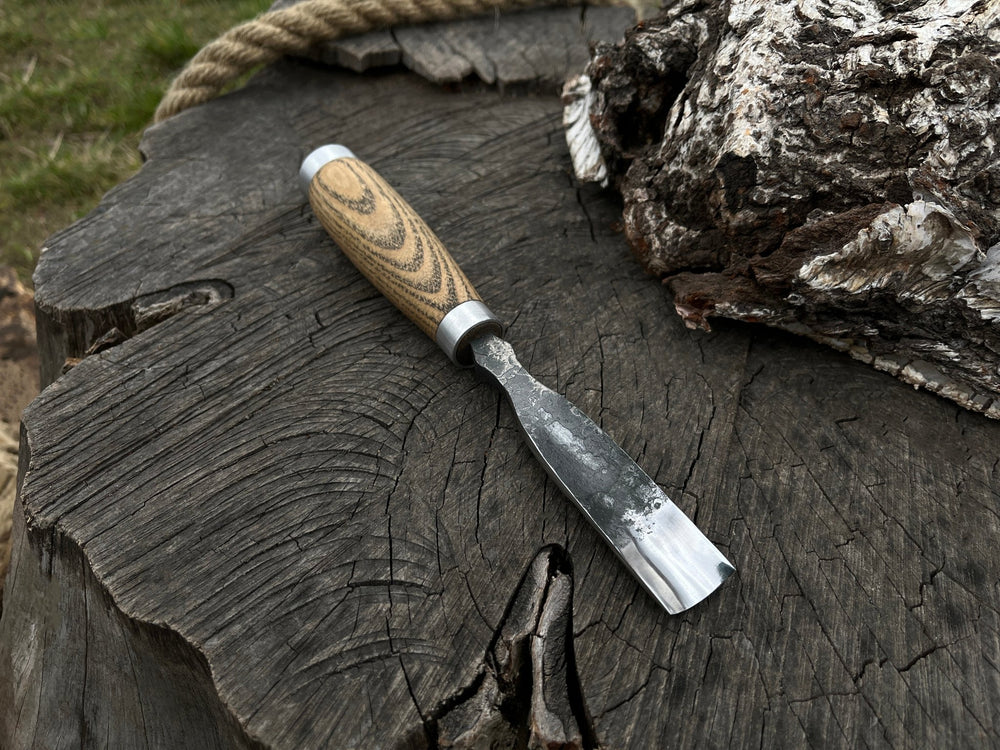 Hand-Forged Straight Gouge (Rounded Chisel), 10 - 45 mm (0.4 - 1.8 ...