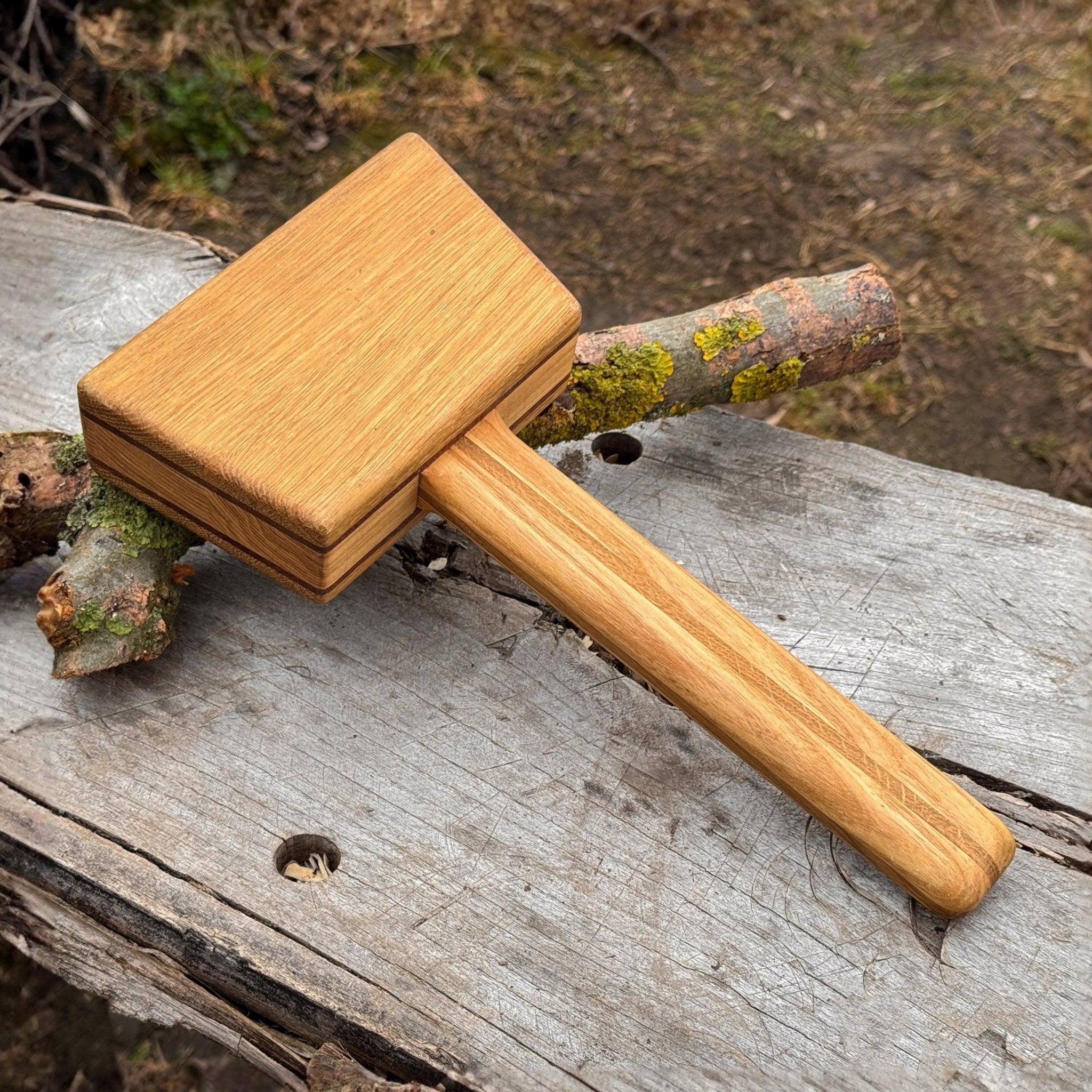 Quiet 23 oz Wooden Mallet (Mallet Tool) - Sharky Forged Steel Tools