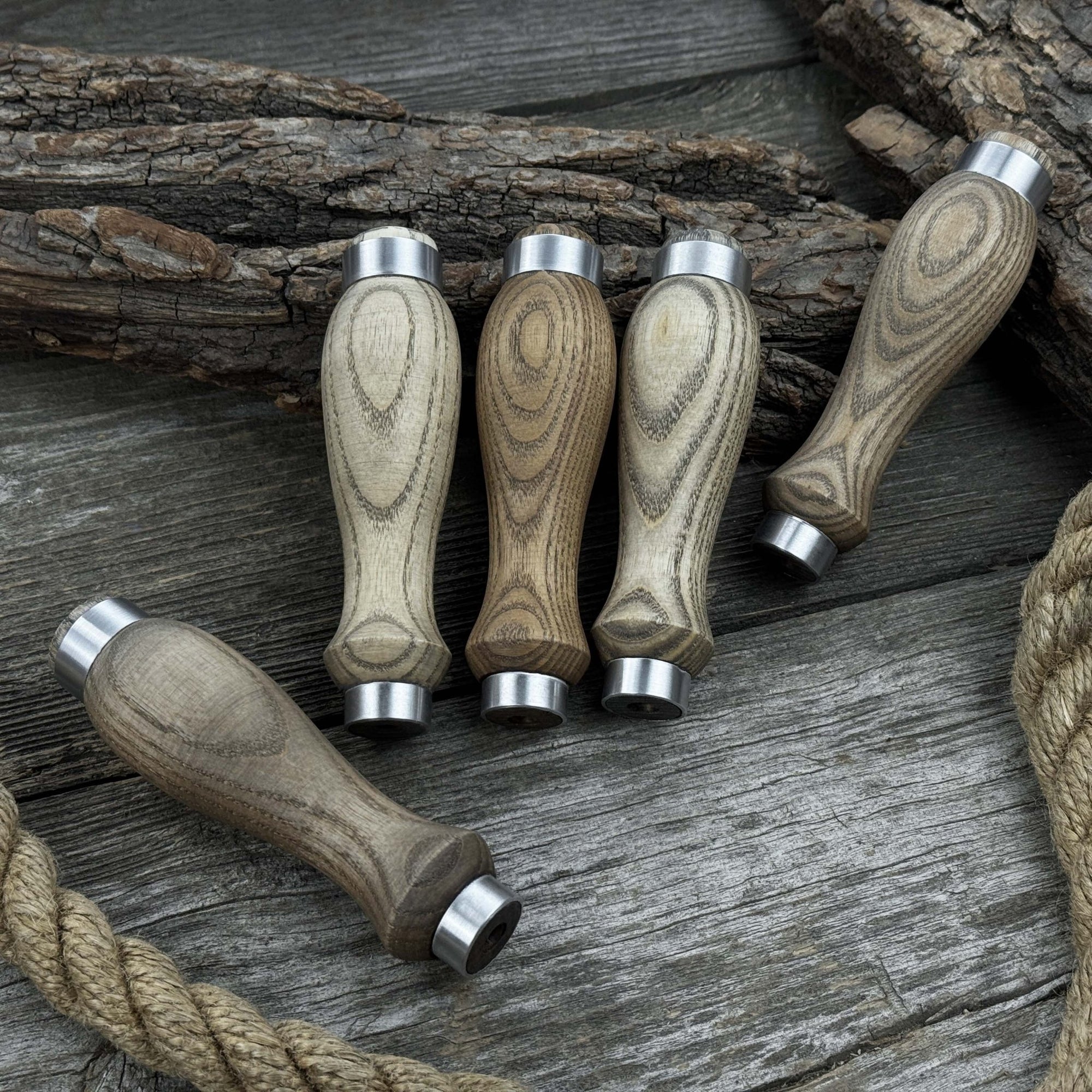 Set of 5 Ash Wood Replacement Handles - Sharky Forged Steel Tools