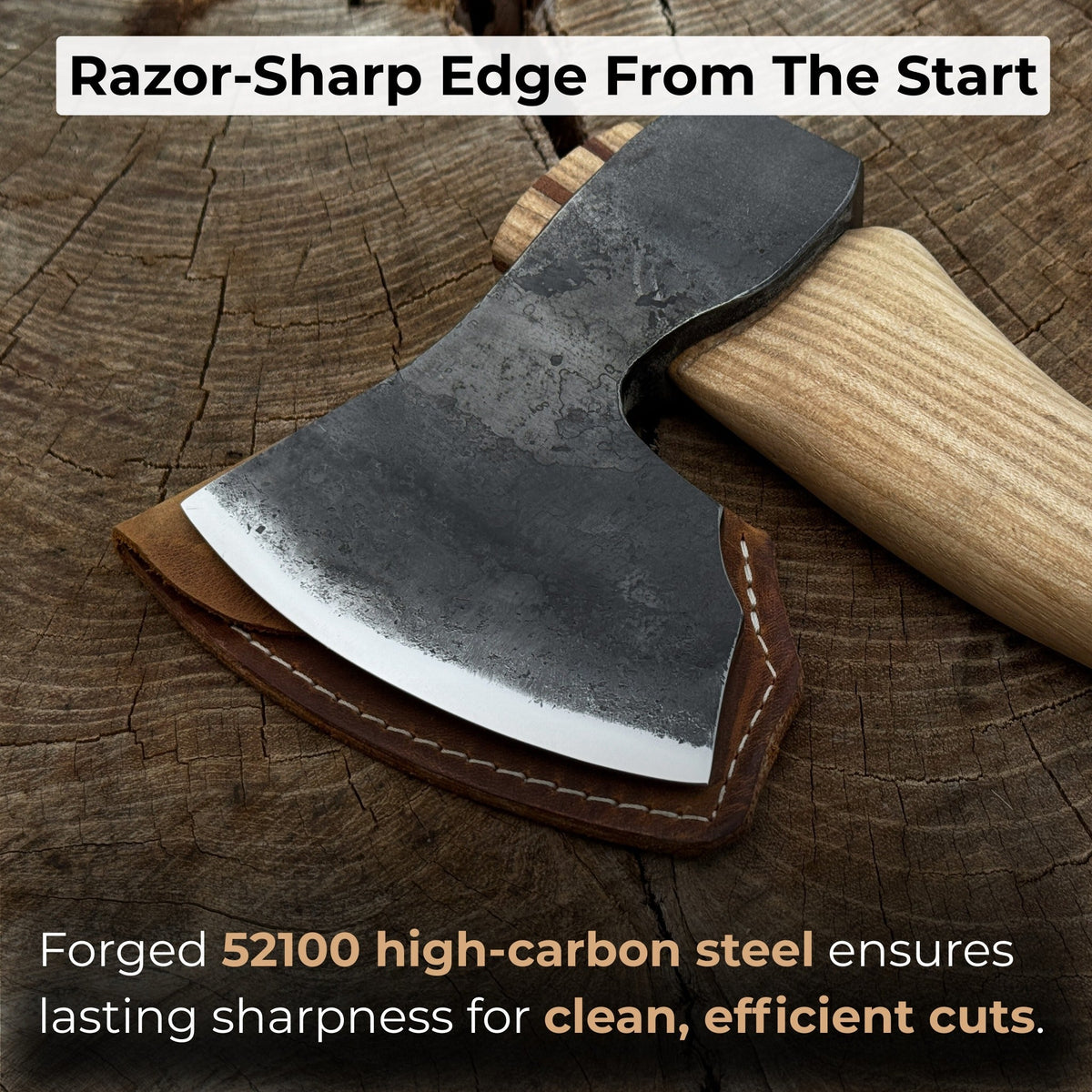 Small Carving Axe, 0.66 kg (1.46 lb) - Sharky Forged Steel Tools