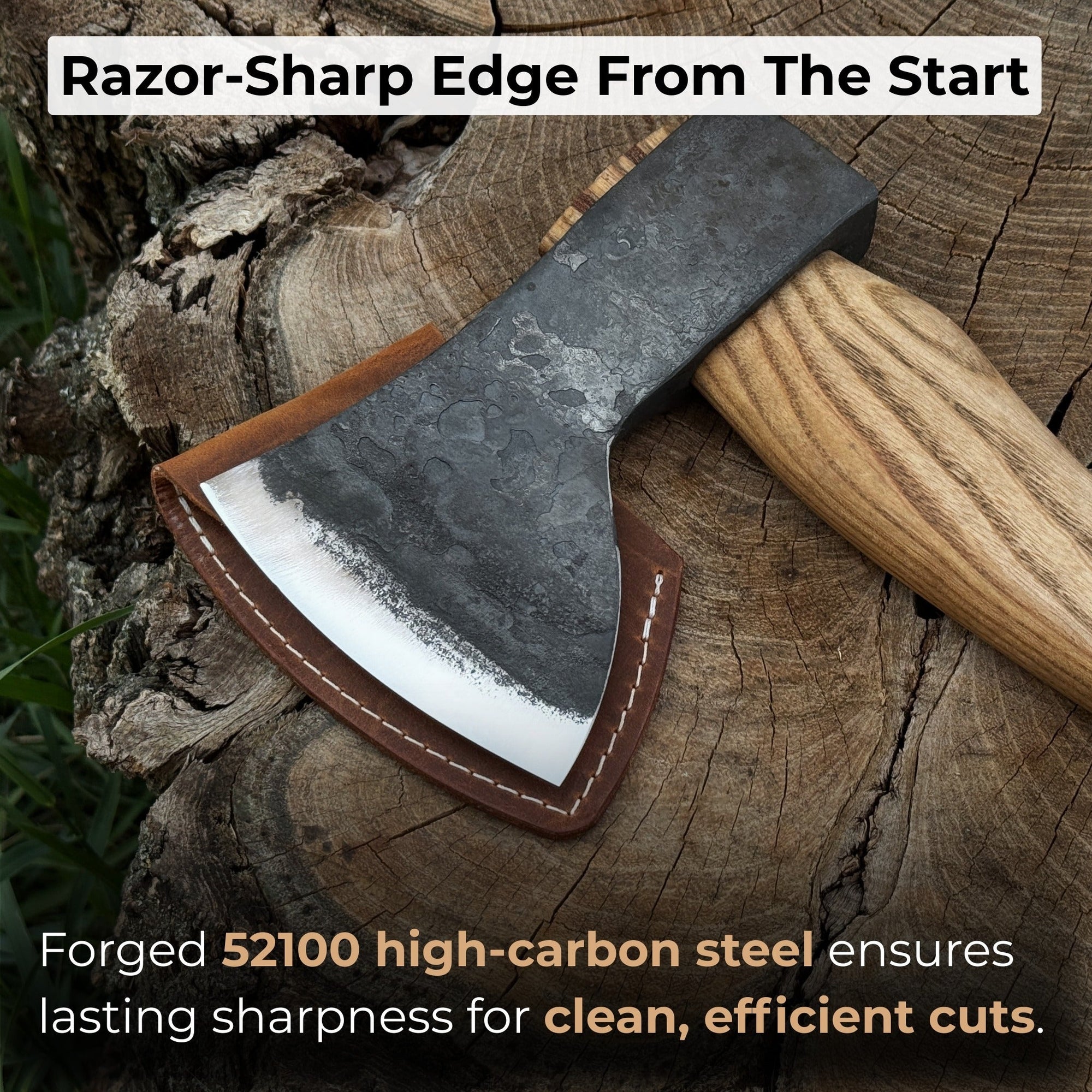 Small Carving Axe, 0.7 kg (1.54 lb) - Sharky Forged Steel Tools