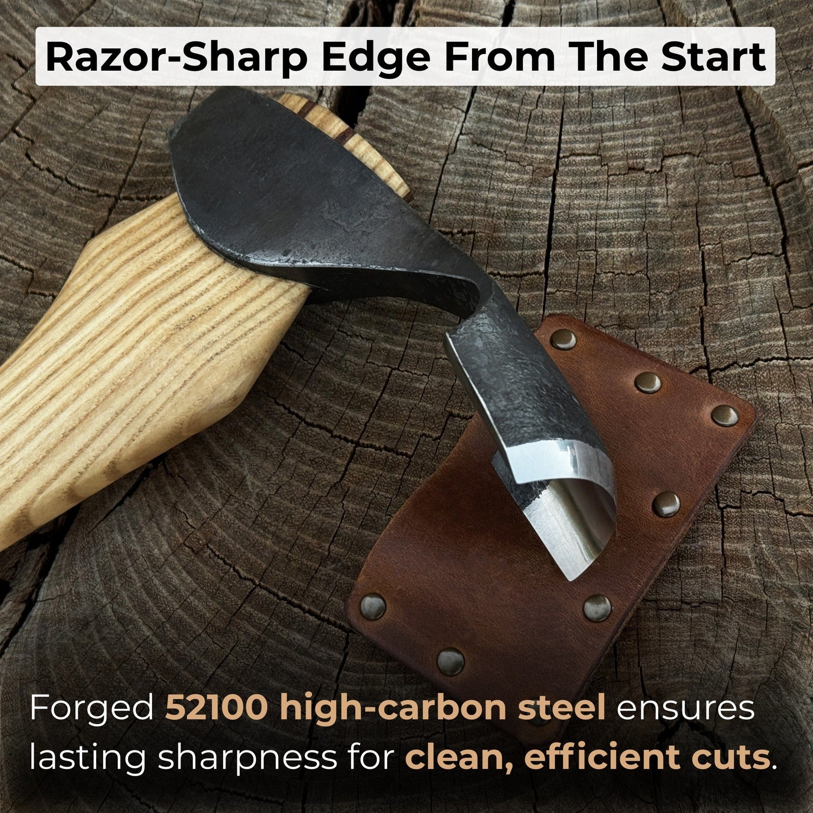 Small Kuksa Adze with Deep Curved (Round) Blade, 4.5 cm (1.8 in ...