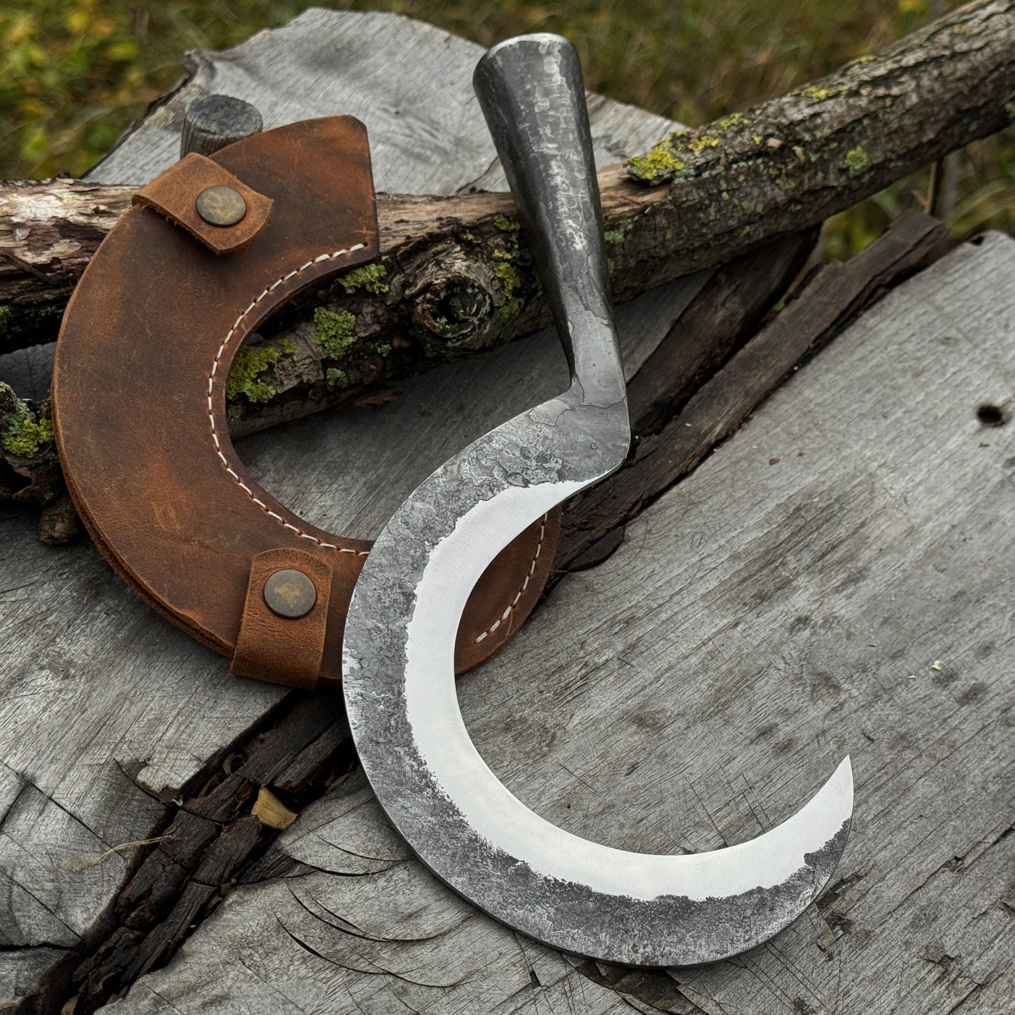 Small Sickle with Forged Handle, 9 cm (3.54 inches) - Sharky Forged ...
