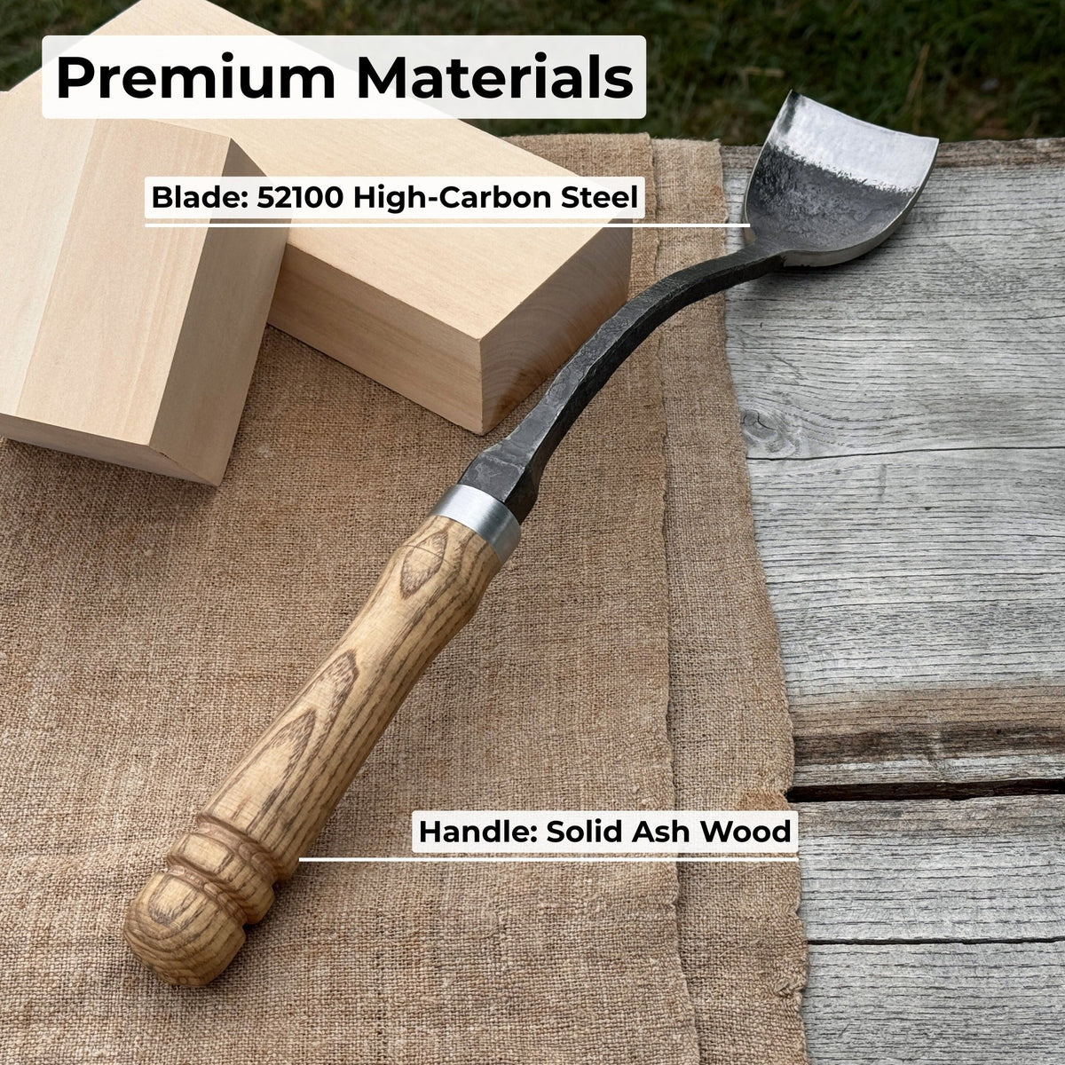 Spoon Bent Gouge, 50 - 70 mm (2 - 2.8 inches) - Sharky Forged Steel Tools