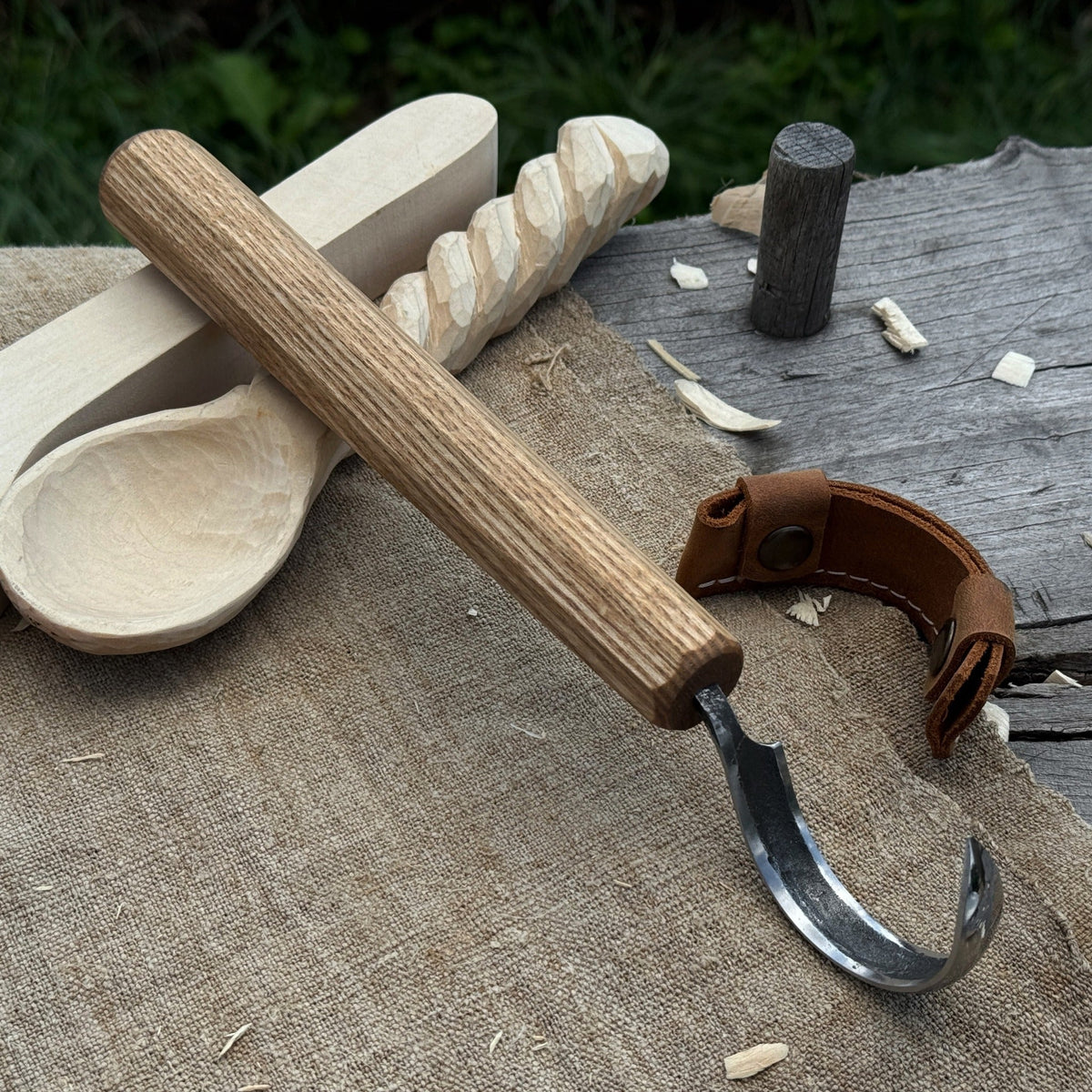 Spoon Carving Hook Knife – Large Radius Curve 5.5 cm (2.17 inches ...