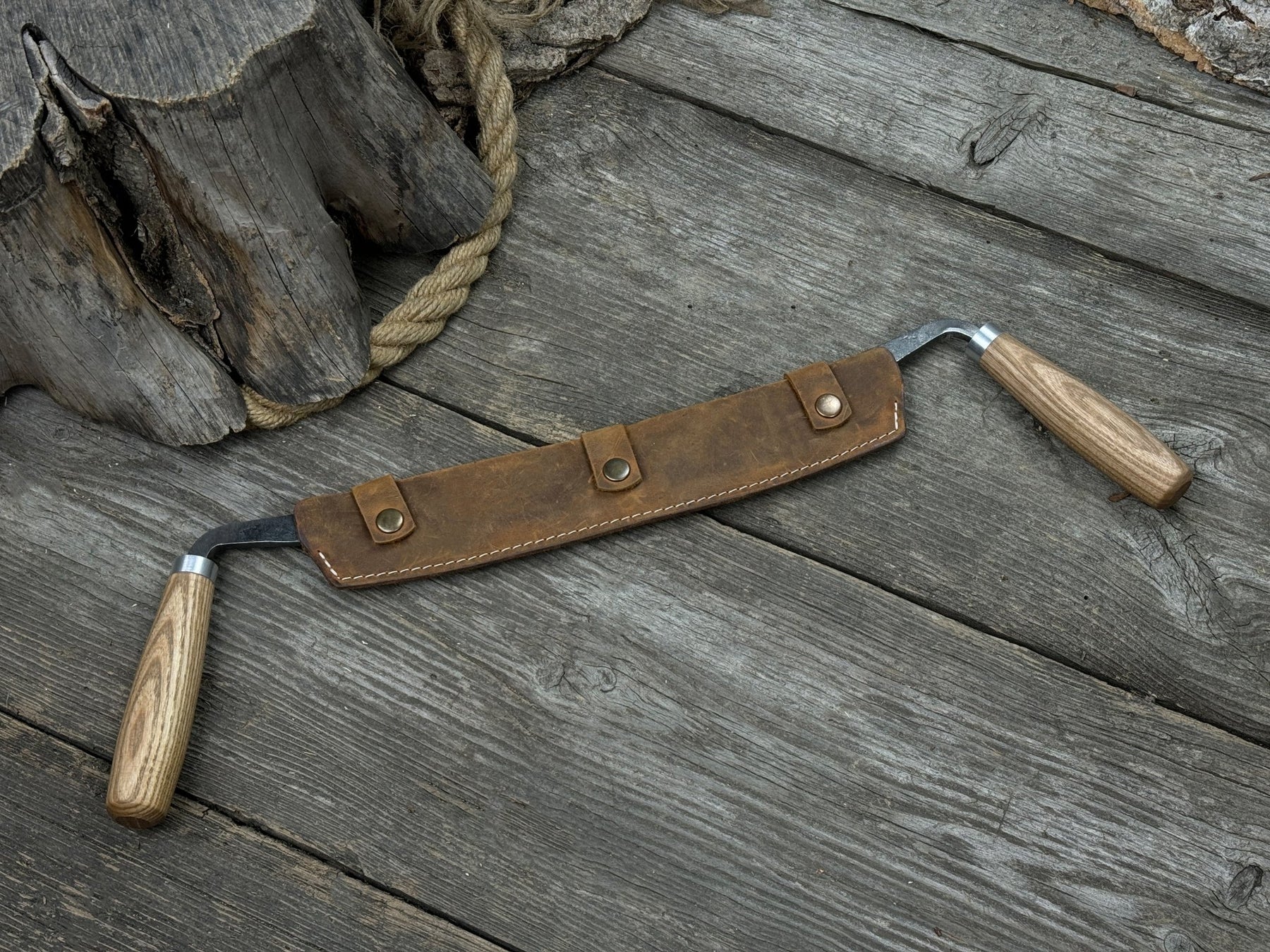 Straight Drawknife, 26 cm (10.2 inches) Cutting Edge - Sharky Forged ...