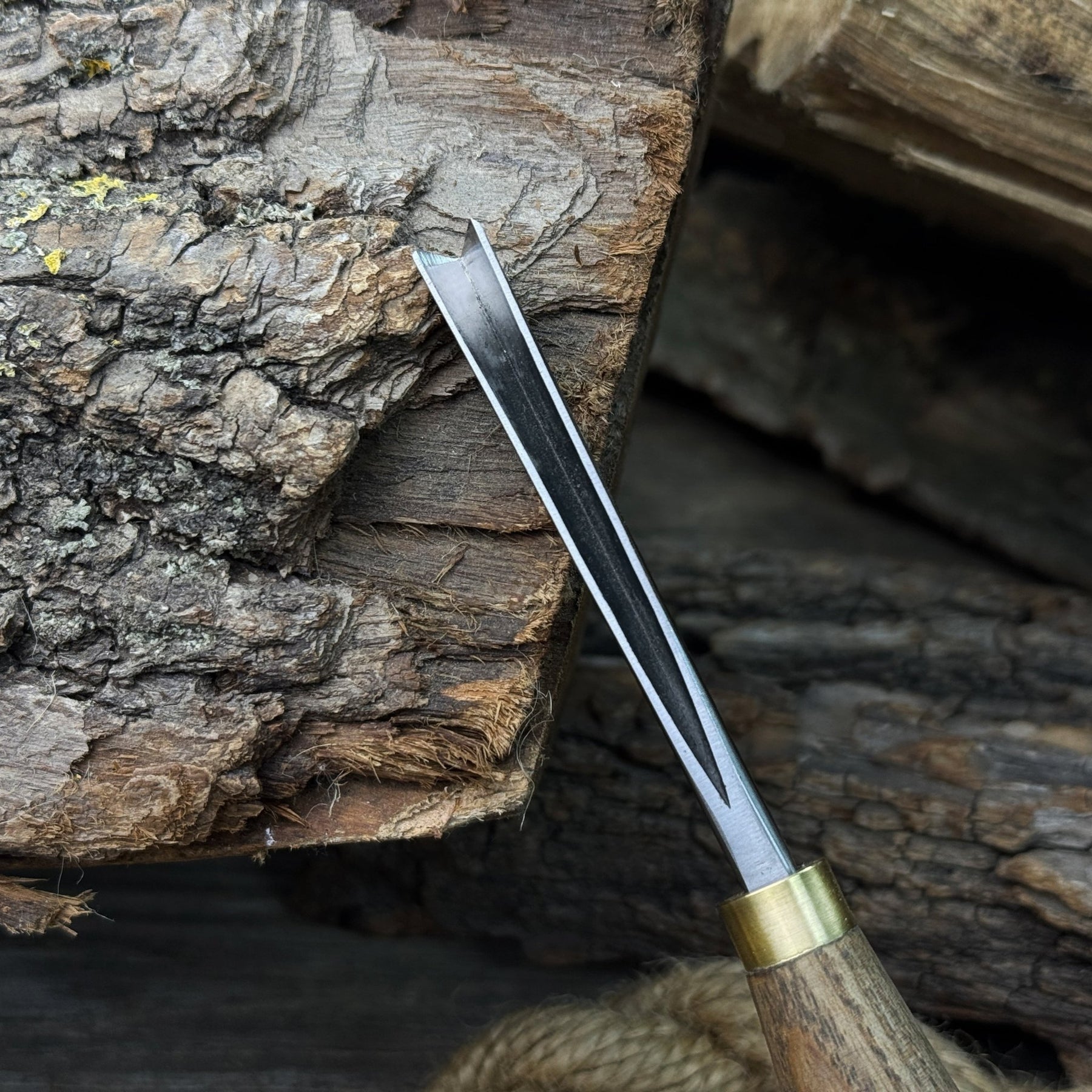 V-Parting Chisel 60 Degree, blade 6 mm (0.24 inches) - Sharky Forged ...